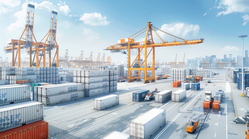 Cargo Containers Inspected at Port for Customs Clearance and Trade ...