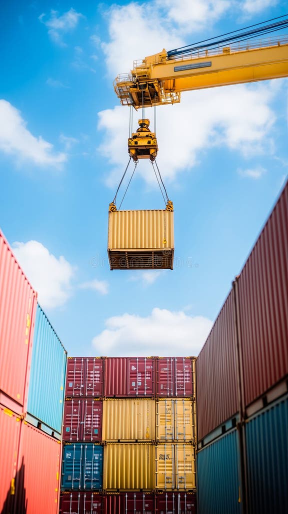 Cargo Containers, Loading the Sea Containers, Stock Photo - Image of ...
