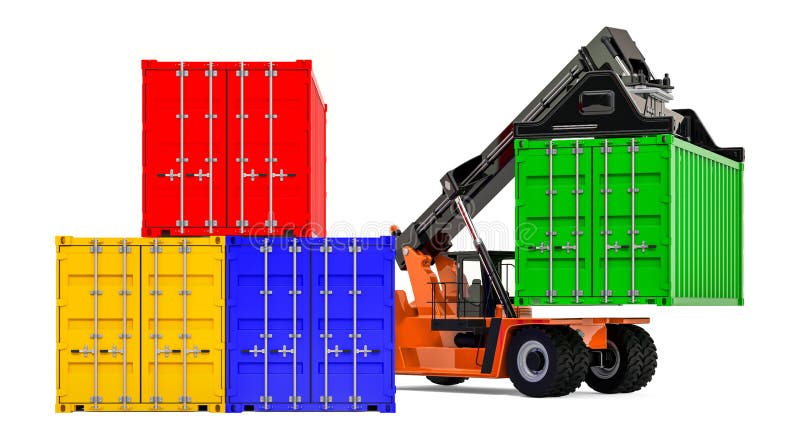 Reach Stacker 3d Illustration Stock Illustrations – 40 Reach Stacker 3d ...