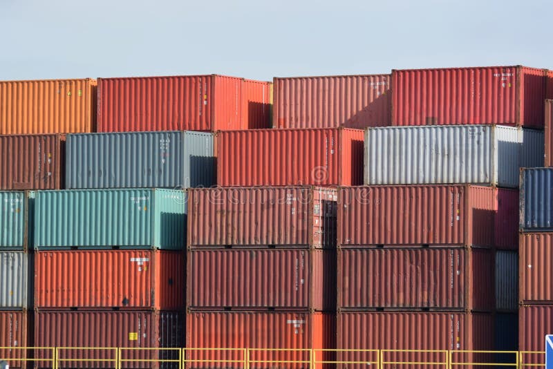 Cargo containers stock image. Image of colorful, harbor - 67674245