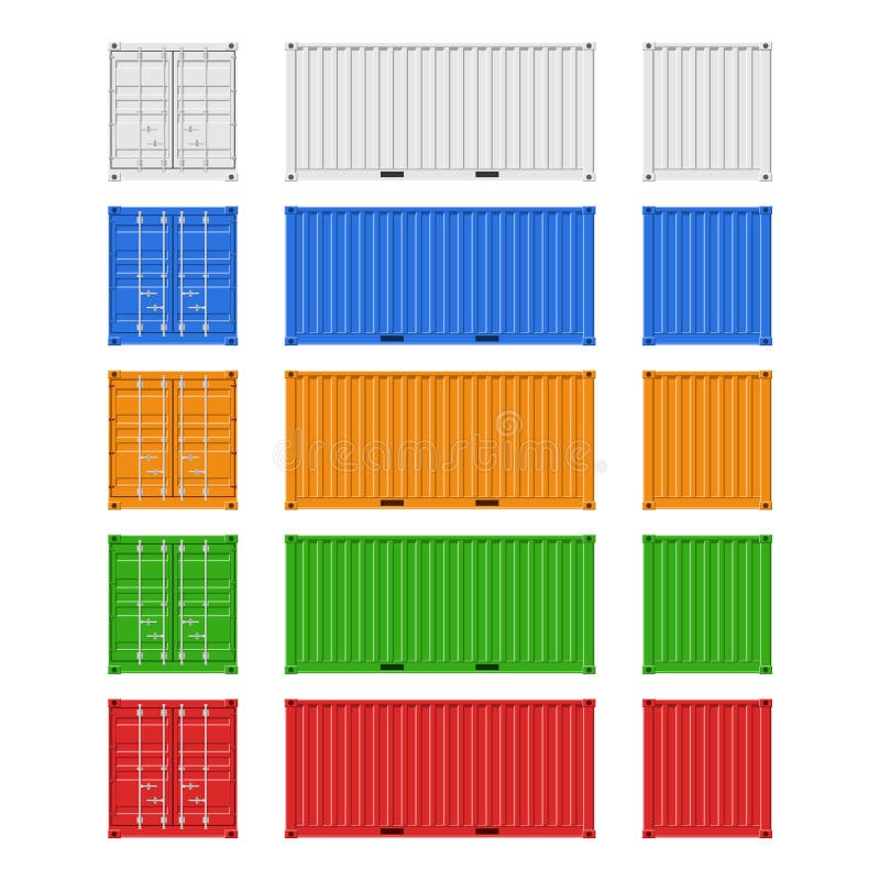 Cargo Containers Stack for Freight Shipping and Sea Export Seamless ...