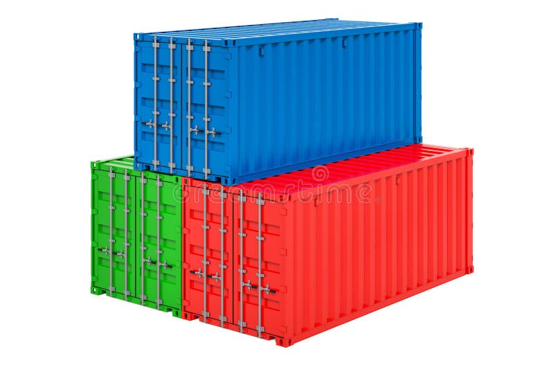 Warehouse Colored Cargo Containers Stock Illustrations – 35 Warehouse ...
