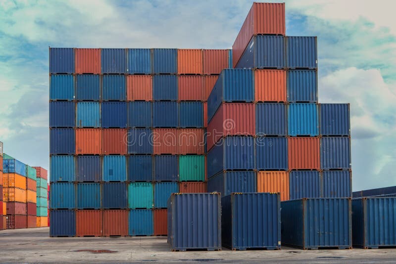 Cargo Containers stock photo. Image of business, harbor - 42964186