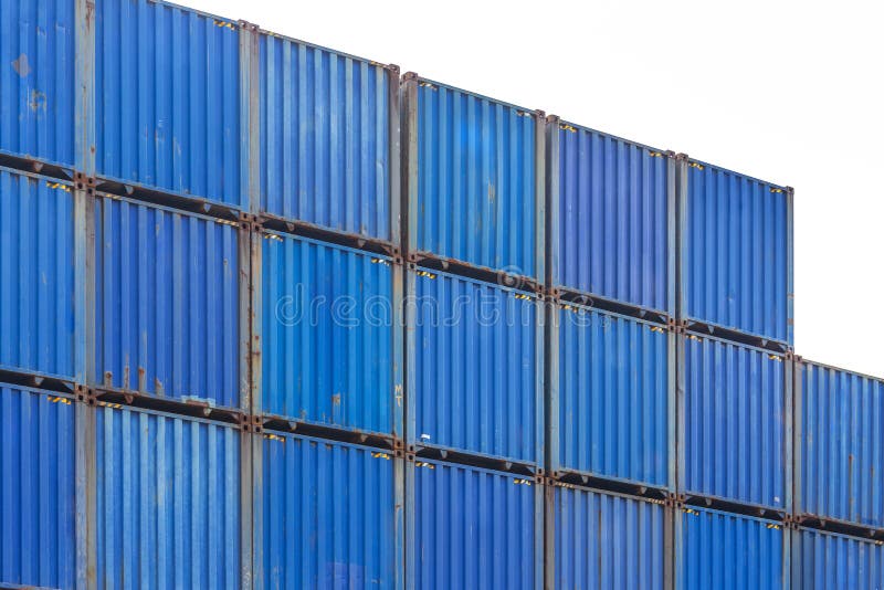 Cargo Containers Stack stock image. Image of metal, industrial - 90678557