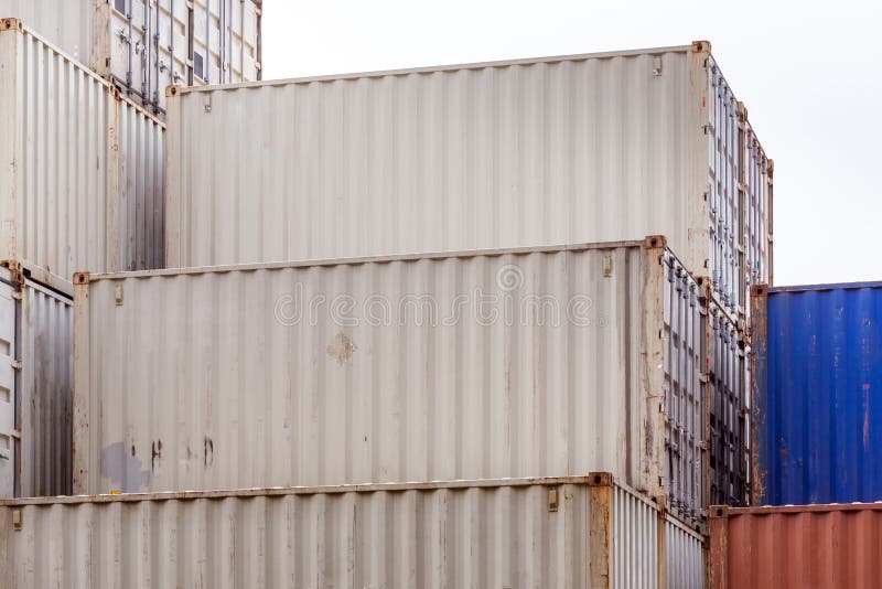 Cargo Containers Stack stock photo. Image of storage - 94697720