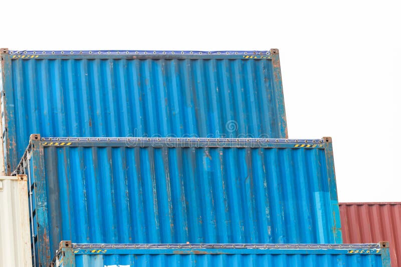Cargo Containers Stack stock image. Image of shipping - 94698955