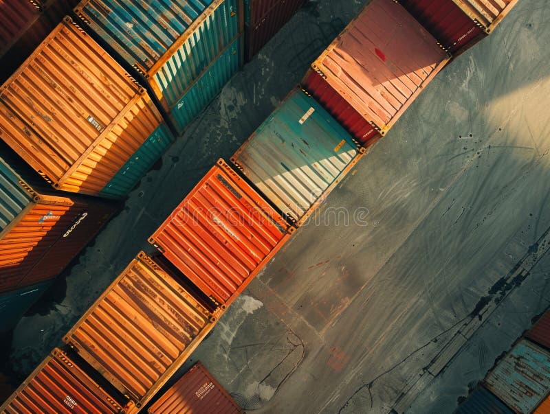 897 Cargo Containers Stacked Aerial View Stock Photos - Free & Royalty ...