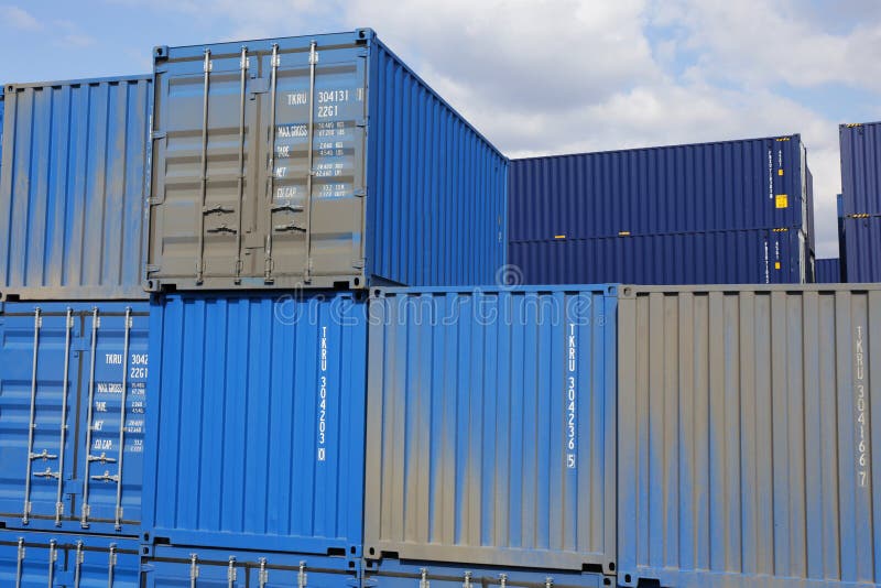 Cargo containers stock image. Image of colorful, secure - 52461695
