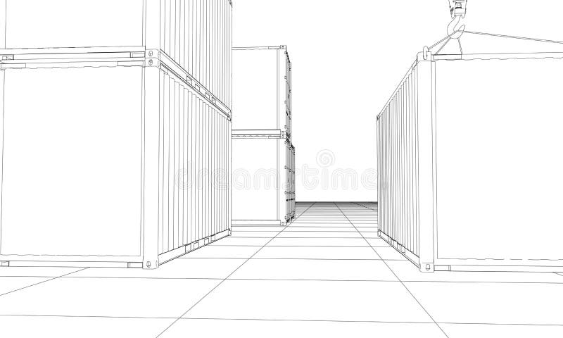 Containers Blueprint Stock Illustrations – 259 Containers Blueprint ...