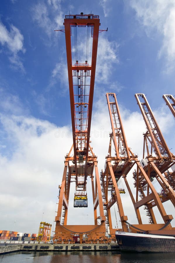 Cargo ship docking stock image. Image of logistics, illuminated - 9436427