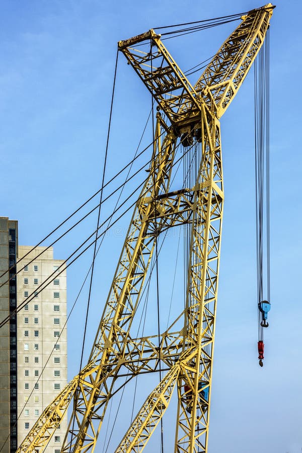 Cargo Crane Building Construction Process Stock Image - Image of estate ...