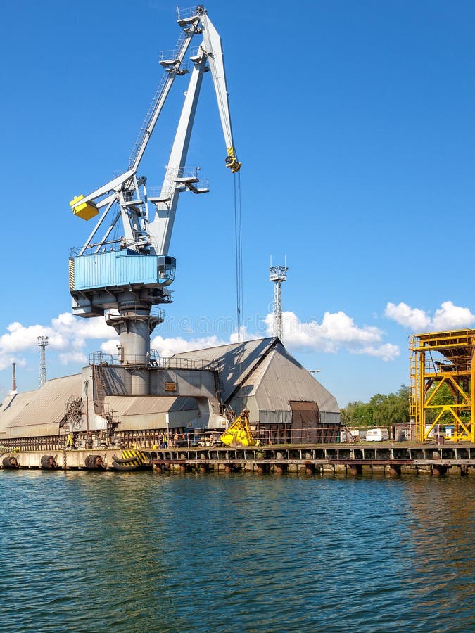 Cargo crane in port stock photo. Image of tall, cargo - 83852346