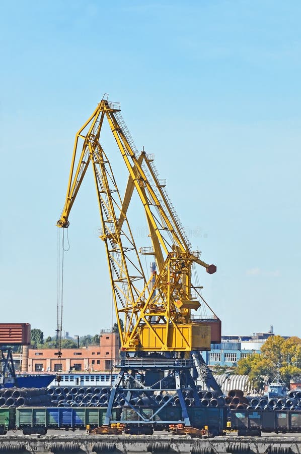 Cargo crane and train stock photo. Image of bunder, industrial - 27345000