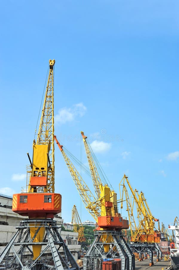 Cargo crane and train stock photo. Image of quay, crane - 67869332