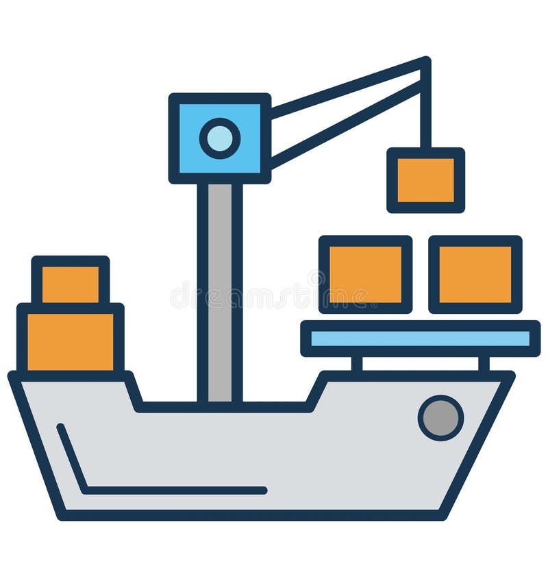 Cargo, Crane Vector Icon Icon Can Be Easily Modified or Edit Stock ...