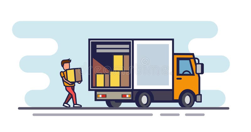 Cargo De La Entrega Del Vector Ilustración del Vector - Ilustración de ...