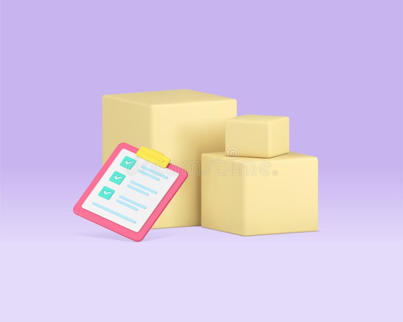 Cargo Delivery Distribution Logistic Service Courier Postal Shipment 3d ...