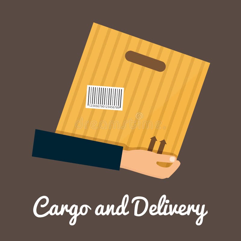 Delivery Man Hands Over Package To Customer Stock Vector - Illustration ...