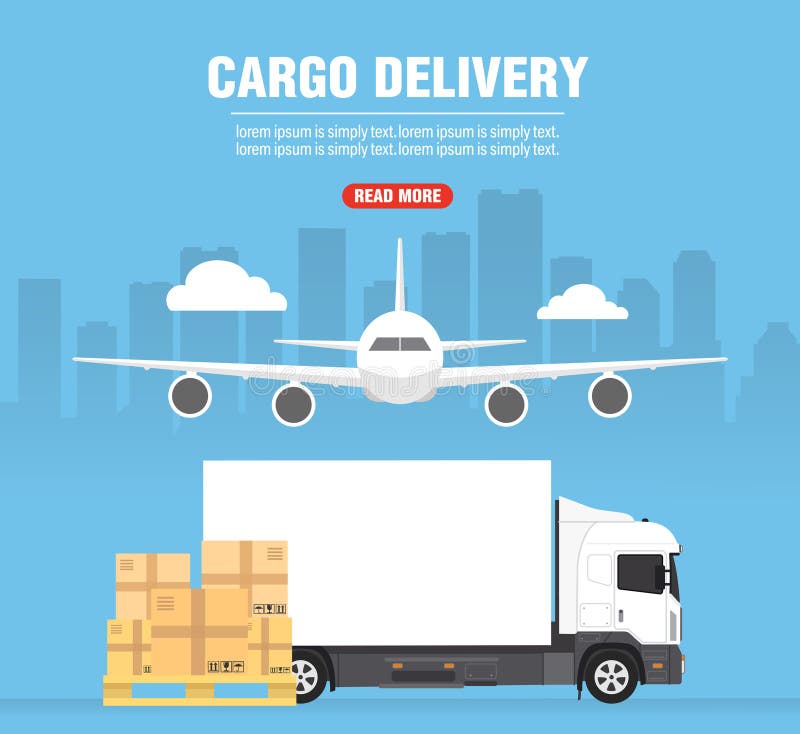 Cargo Delivery Service Concept Modern Design Flat Stock Vector ...