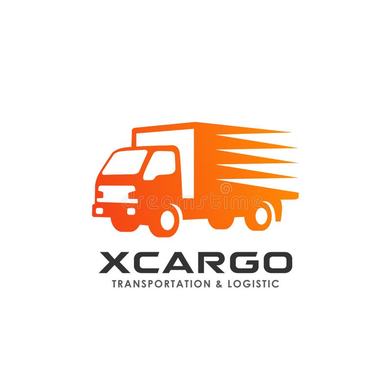 Cargo Delivery Services Logo Design. Fast Truck Vector Icon Design ...