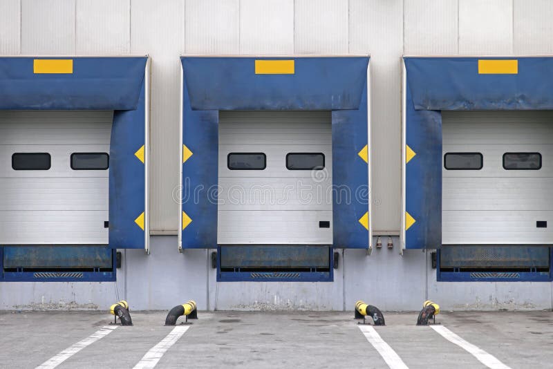 Doors for Loading and Unloading Trailers in Warehouse Building Stock ...