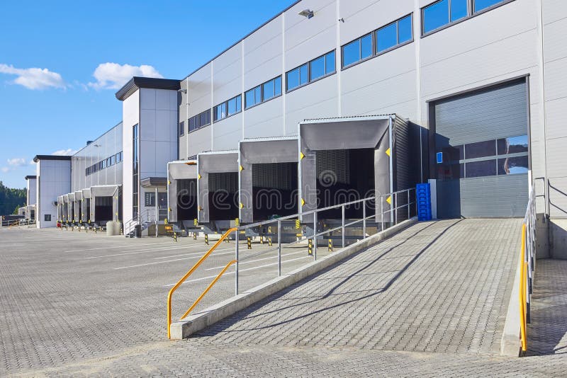 Loading Dock Bay Doors stock image. Image of loading - 84309771