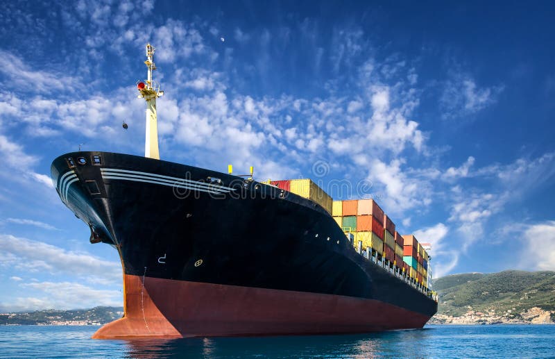 Cargo Freight, Container Ship Stock Image - Image of containers ...