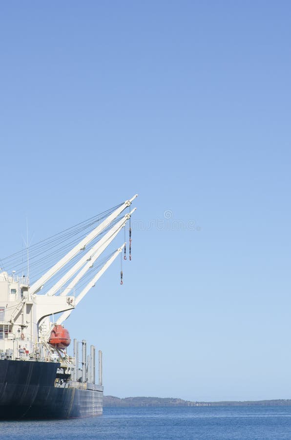 Cargo Freight Ship at Jetty Stock Photo - Image of international ...