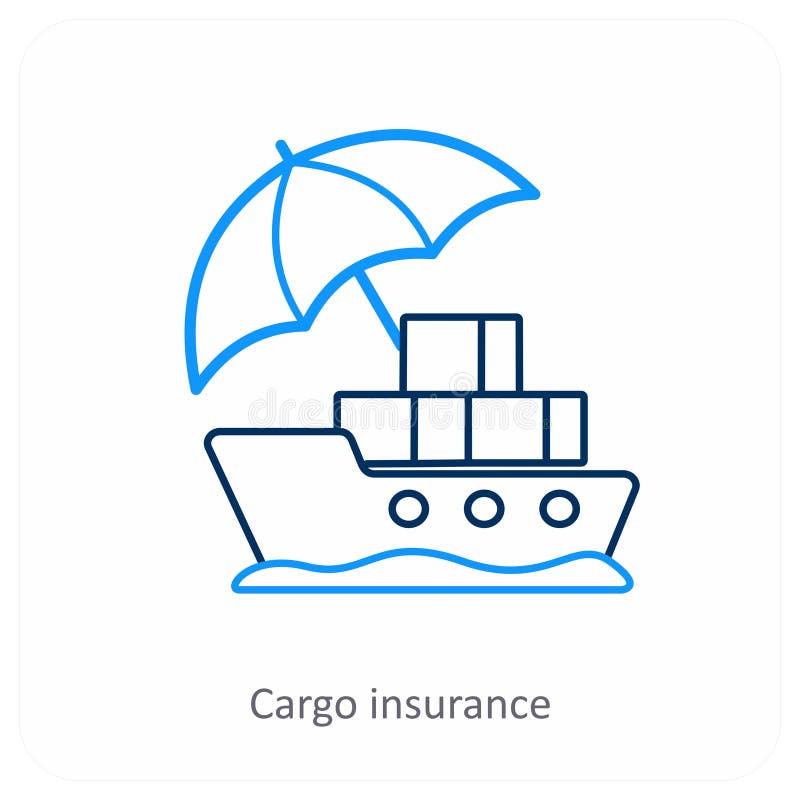 Cargo Insurance stock illustration. Illustration of icons - 341527535