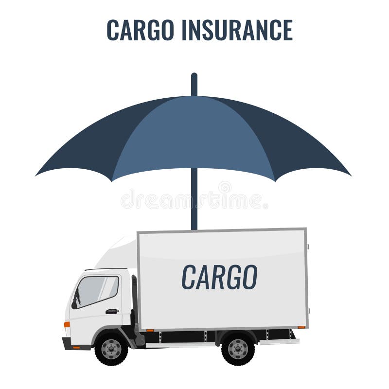 Cargo Insurance Vector Icon on White Background. Flat Vector Cargo ...
