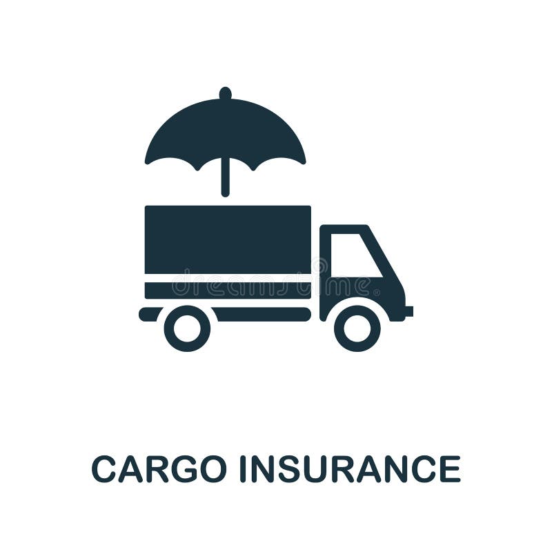 Cargo Insurance Icon. Monochrome Simple Cargo Insurance Icon for ...