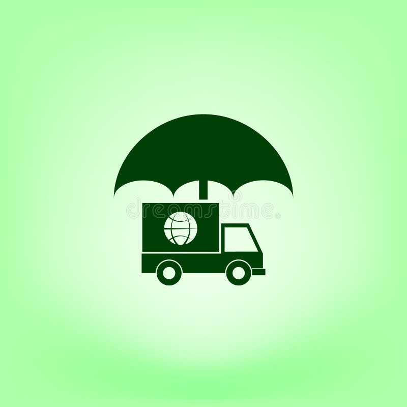 Cargo insurance icon stock illustration. Illustration of design - 85606797