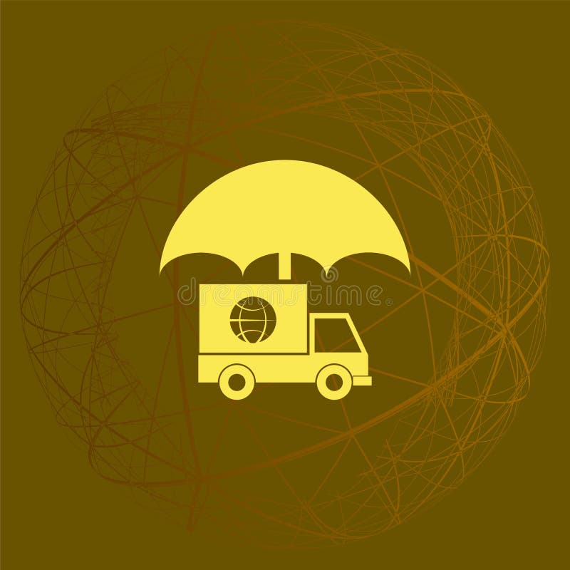 Cargo insurance icon stock illustration. Illustration of service - 85689257