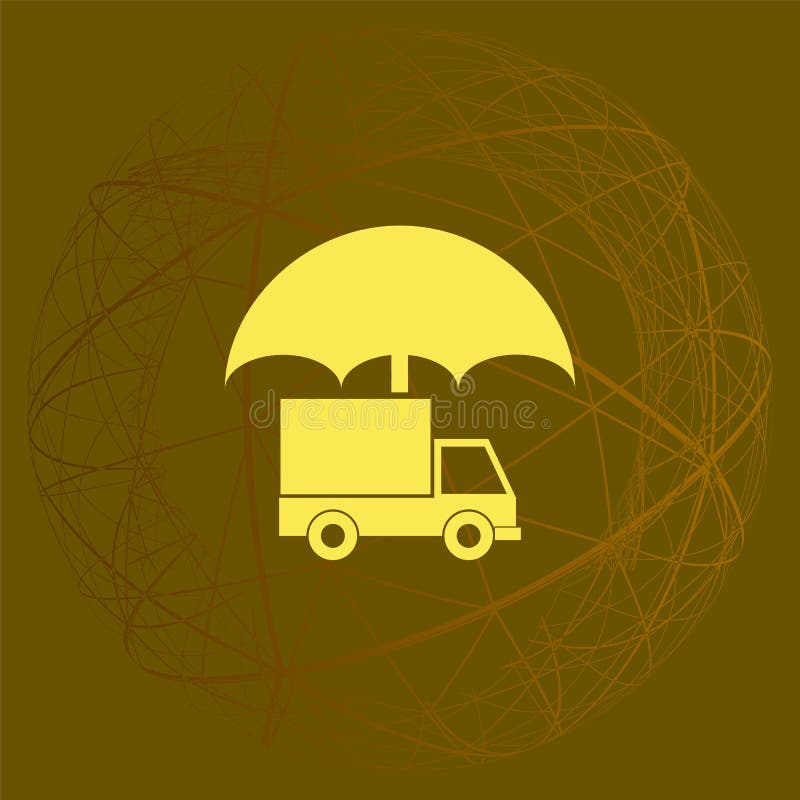 Cargo insurance icon stock illustration. Illustration of symbol - 85689270