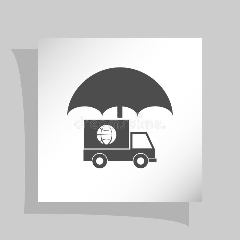 Cargo insurance icon stock illustration. Illustration of traffic - 85713977