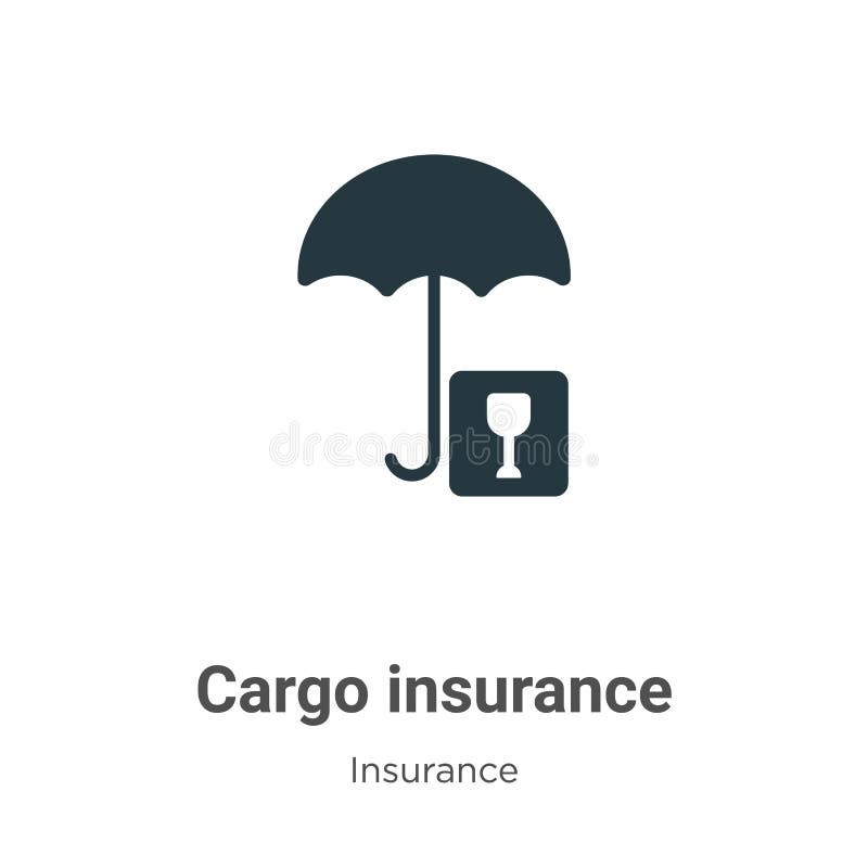 Cargo Insurance Vector Icon on White Background. Flat Vector Cargo ...