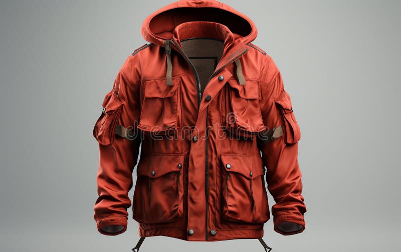 Cargo Jacket on a Transparent Background Stock Illustration ...