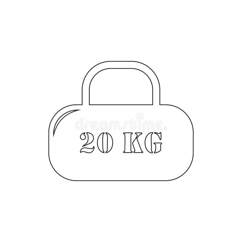Cargo of 20 Kilograms Icon. Detailed Set of Measuring Elements Icons ...