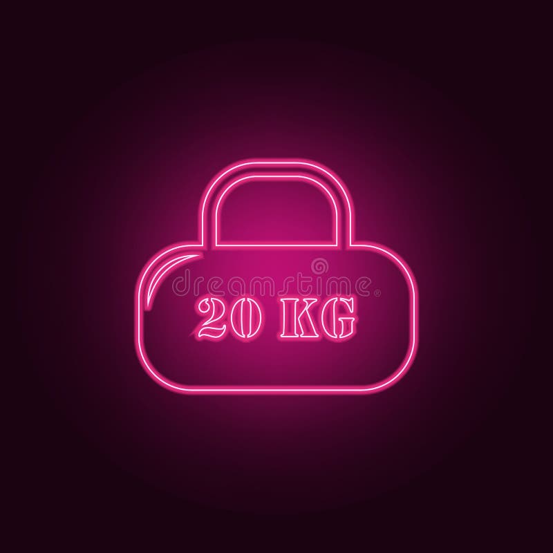 Cargo of 20 Kilograms Icon. Detailed Set of Measuring Elements Icons ...