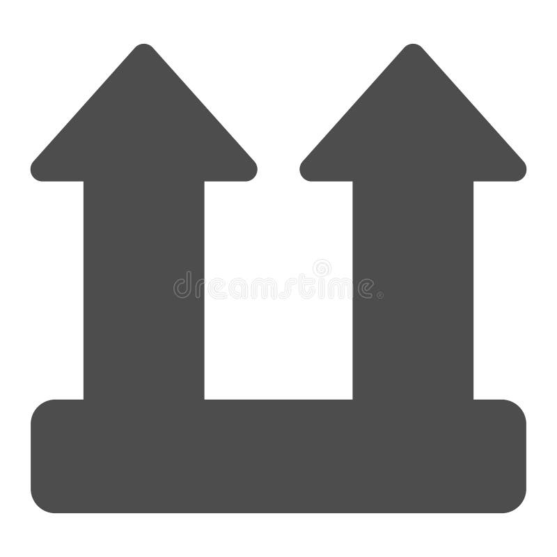 Cargo Load Sign Solid Icon. Load Arrow Symbol Vector Illustration ...