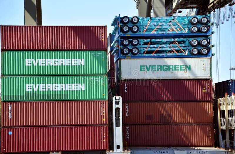 Cargo Loaded on the Container Ship. Editorial Photo - Image of freight ...