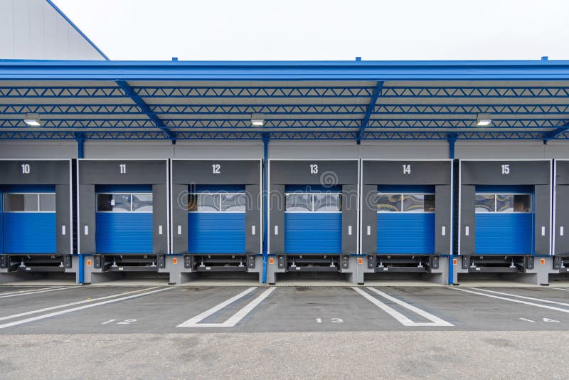 Cargo Loading Doors stock photo. Image of numbered, shipping - 240357768