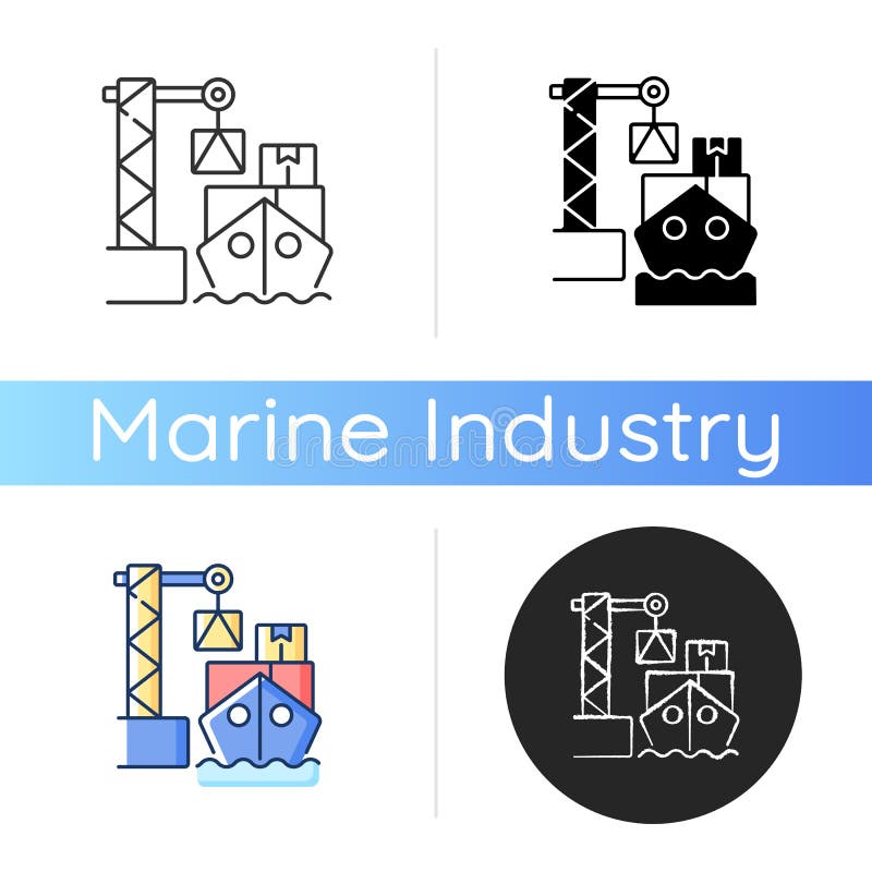 Cargo loading icon stock vector. Illustration of freight - 214823278