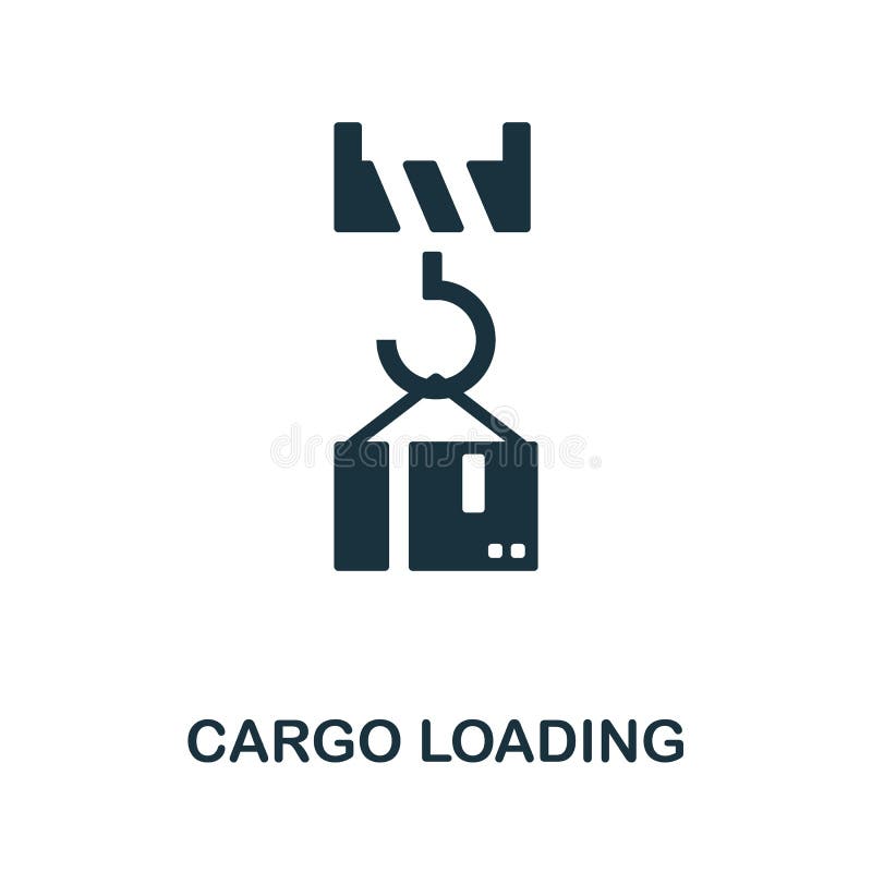 Cargo Loading Icon. Monochrome Simple Cargo Loading Icon for Templates ...