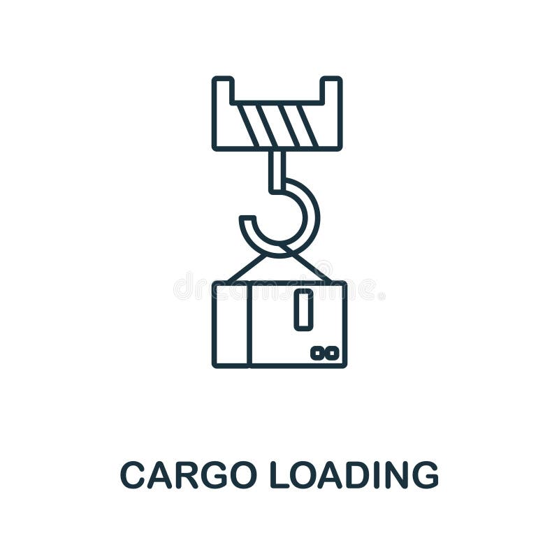 Cargo Loading Line Icon. Monochrome Simple Cargo Loading Outline Icon ...