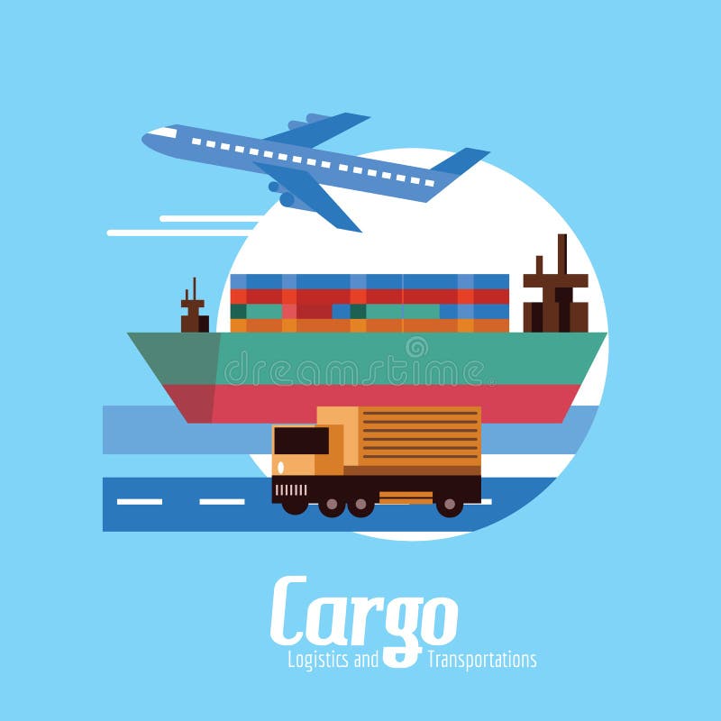 Cargo, Logistics and Transportation. Stock Vector - Illustration of ...