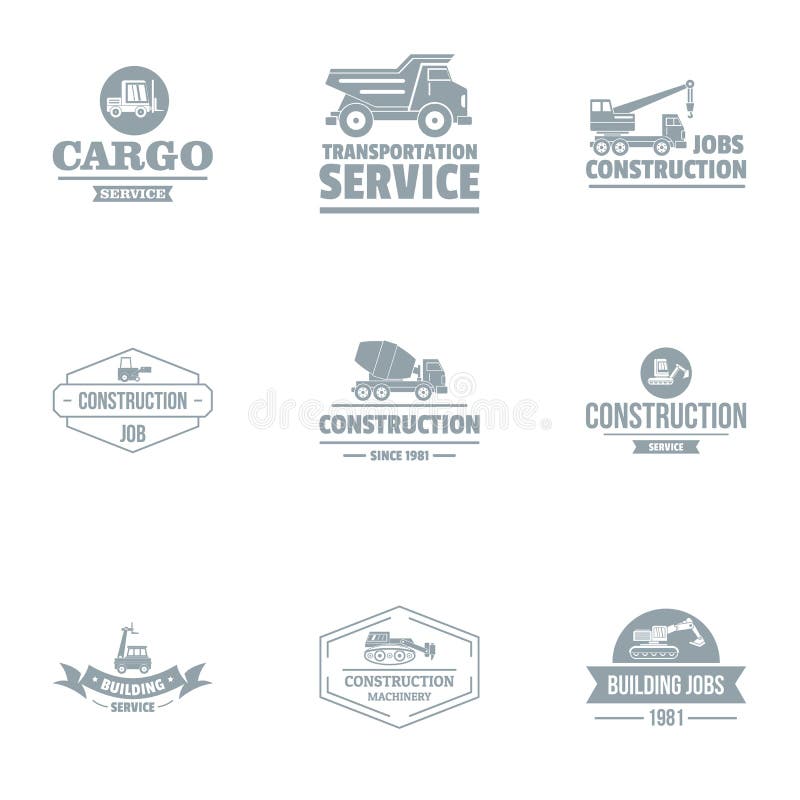 Cargo Logo Set, Simple Style Stock Vector - Illustration of public ...