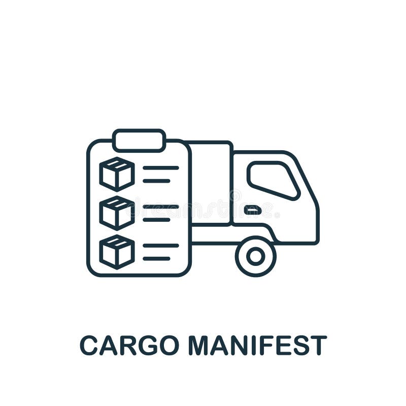 Cargo Manifest Icon. Line Simple Line Shipping Icon for Templates, Web ...