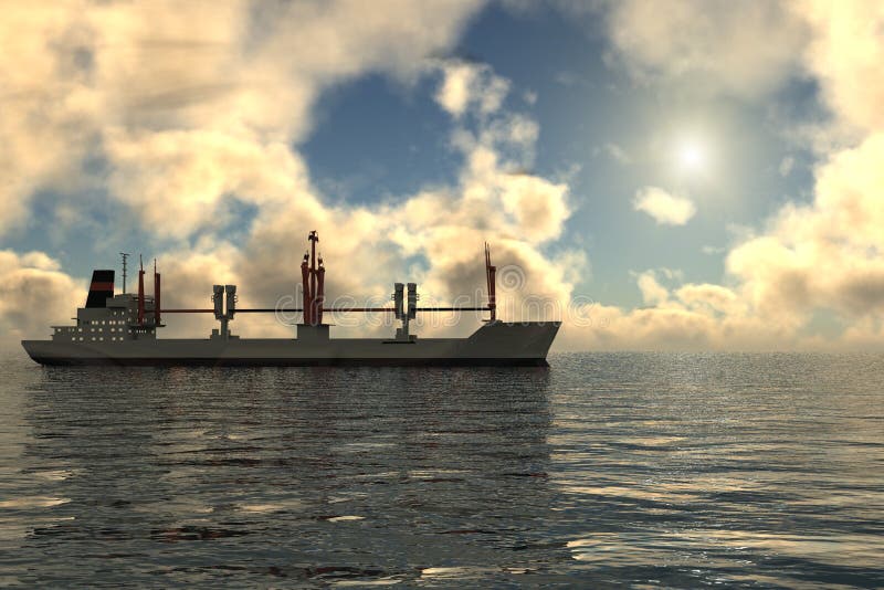 Cargo nave (ship) stock illustration. Illustration of boating - 13054142