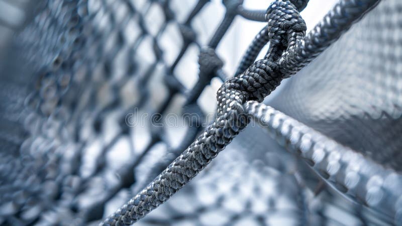 The Cargo Net is Suspended between Two Points Forming a Triangular ...
